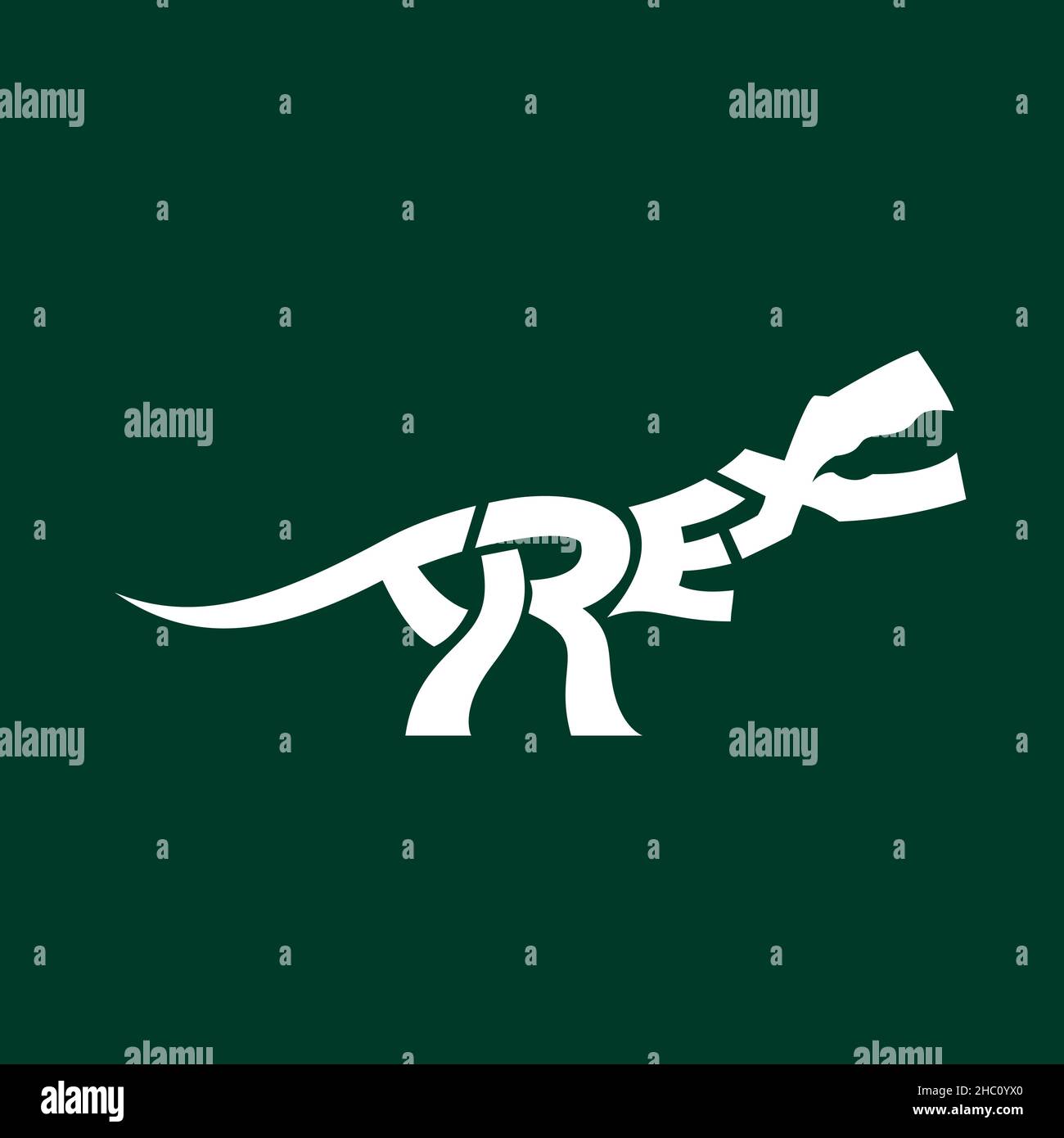 T rex logo vector hi-res stock photography and images - Alamy