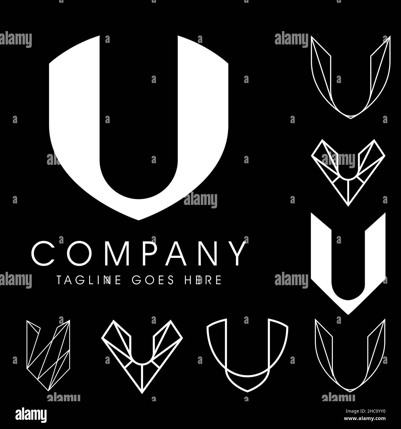 U letter based logos vol 1. vector Stock Vector Image & Art - Alamy