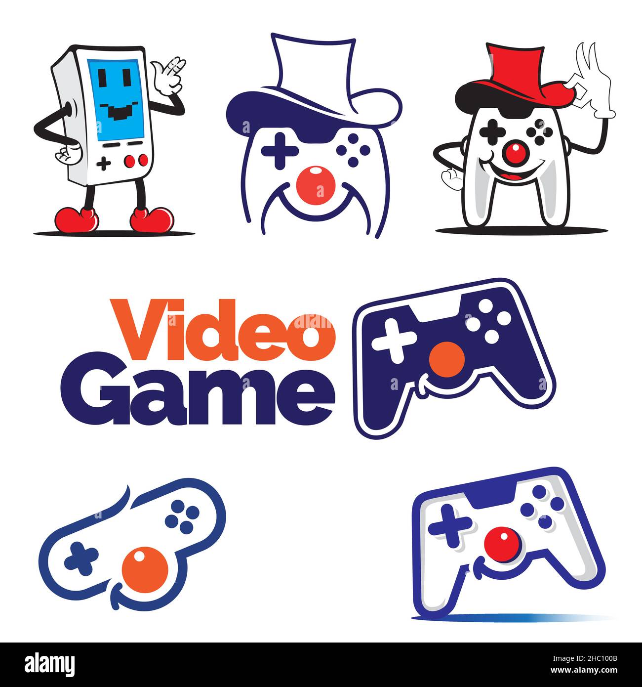 Video Games logo set, vector vol 1 Stock Vector Image & Art - Alamy