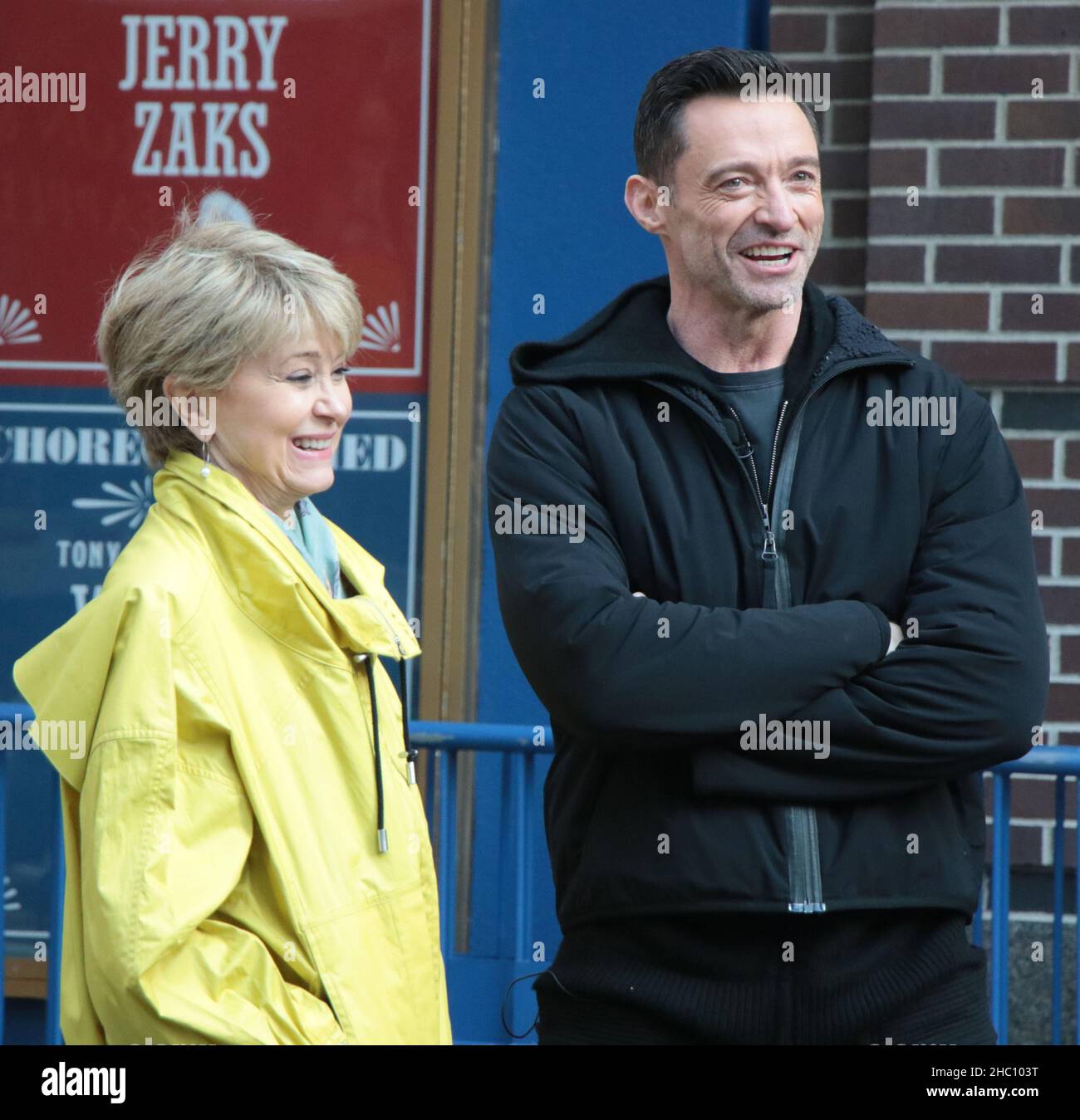 New York, NY, USA. 22nd Dec, 2021. Hugh Jackman tapes an interview with ...