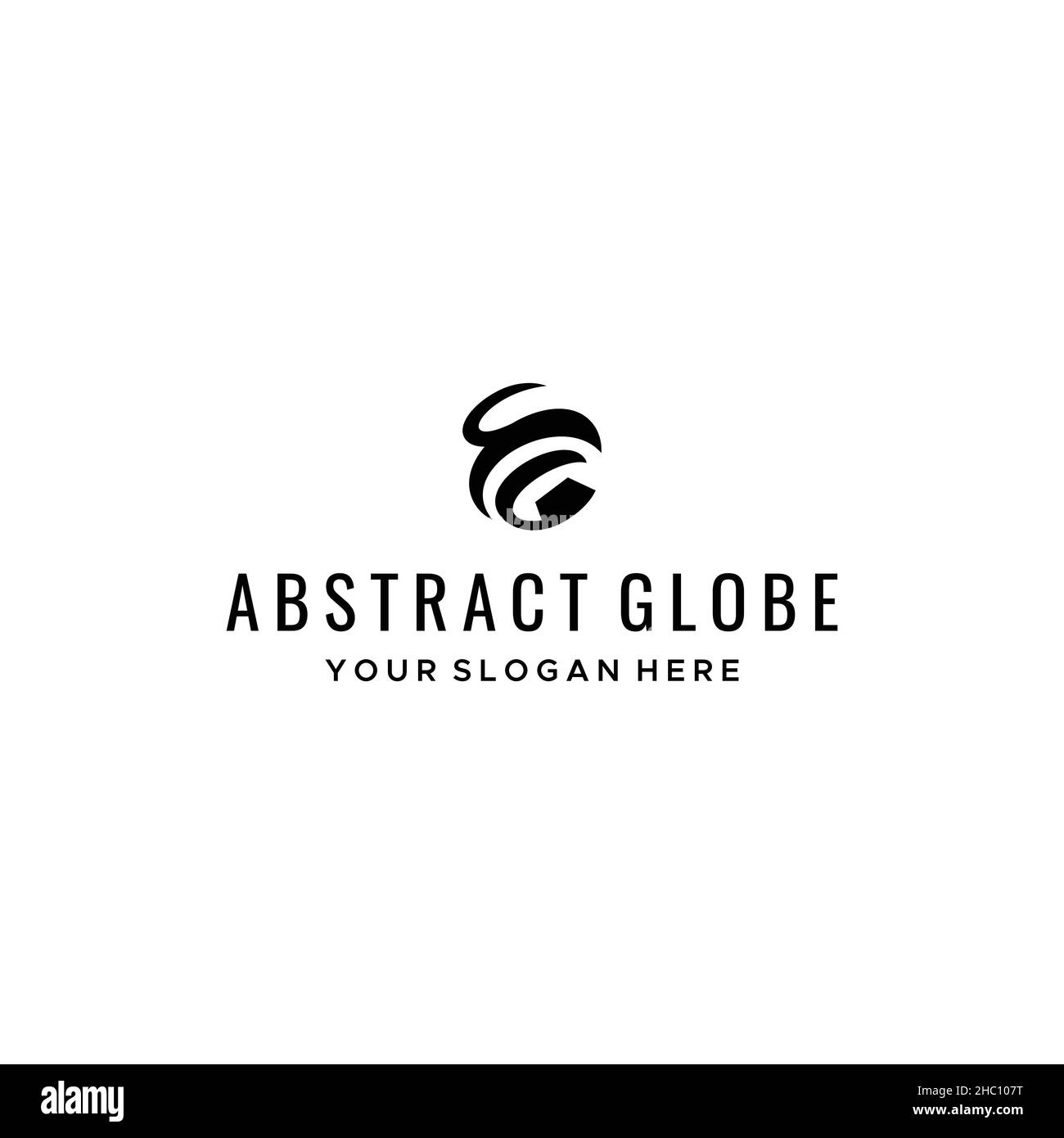 Minimalist letter mark ABSTRACT GLOBE logo design Stock Vector Image ...