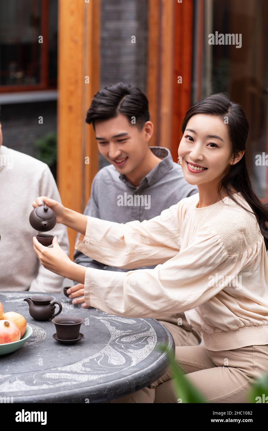 Two men drinking tea hi-res stock photography and images - Alamy