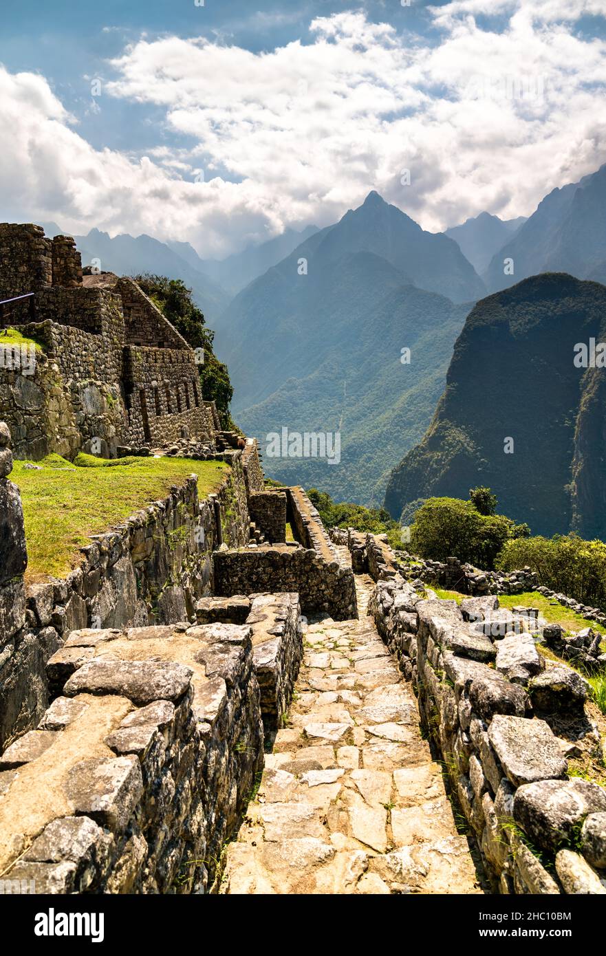 Machu Picchu Inca ruins in Peru, South America Stock Photo - Alamy