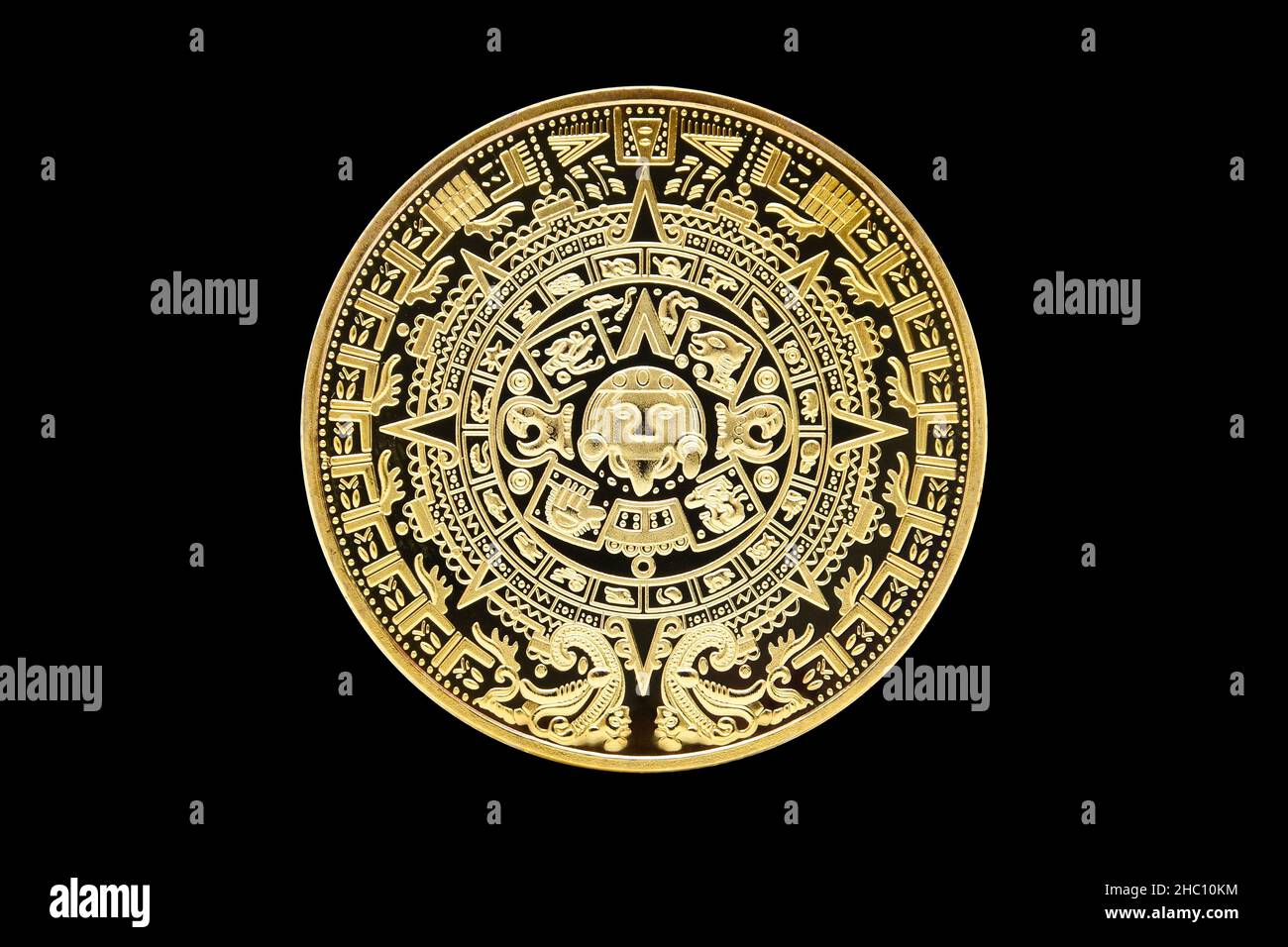 Maya , Golden aztec Cryptocurrency isolated , gold coin , mining ...