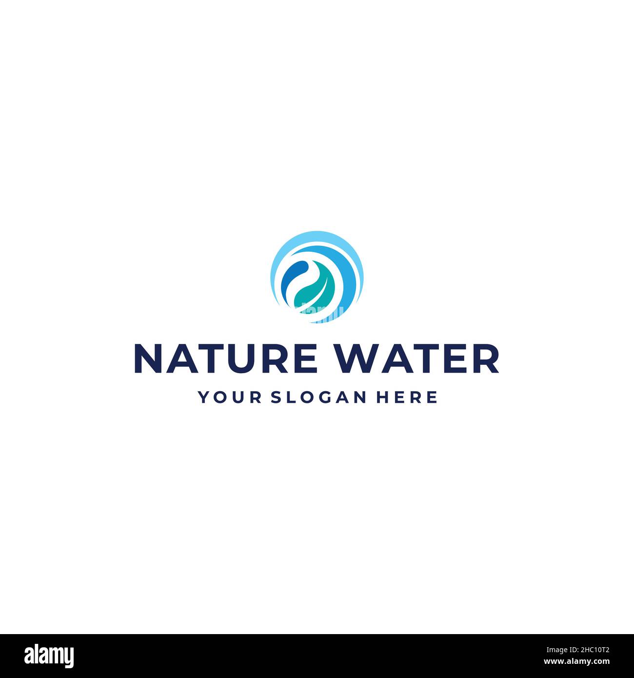 modern colourfull NATURE WATER leaf logo design Stock Vector Image ...