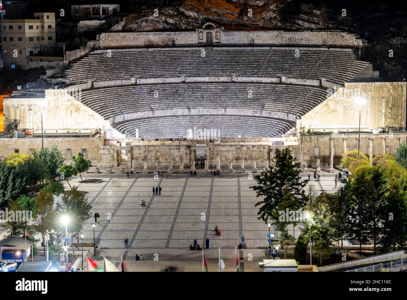 An Aerial View Of The Roman Theatre, Amman, Jordan Stock Photo - Alamy