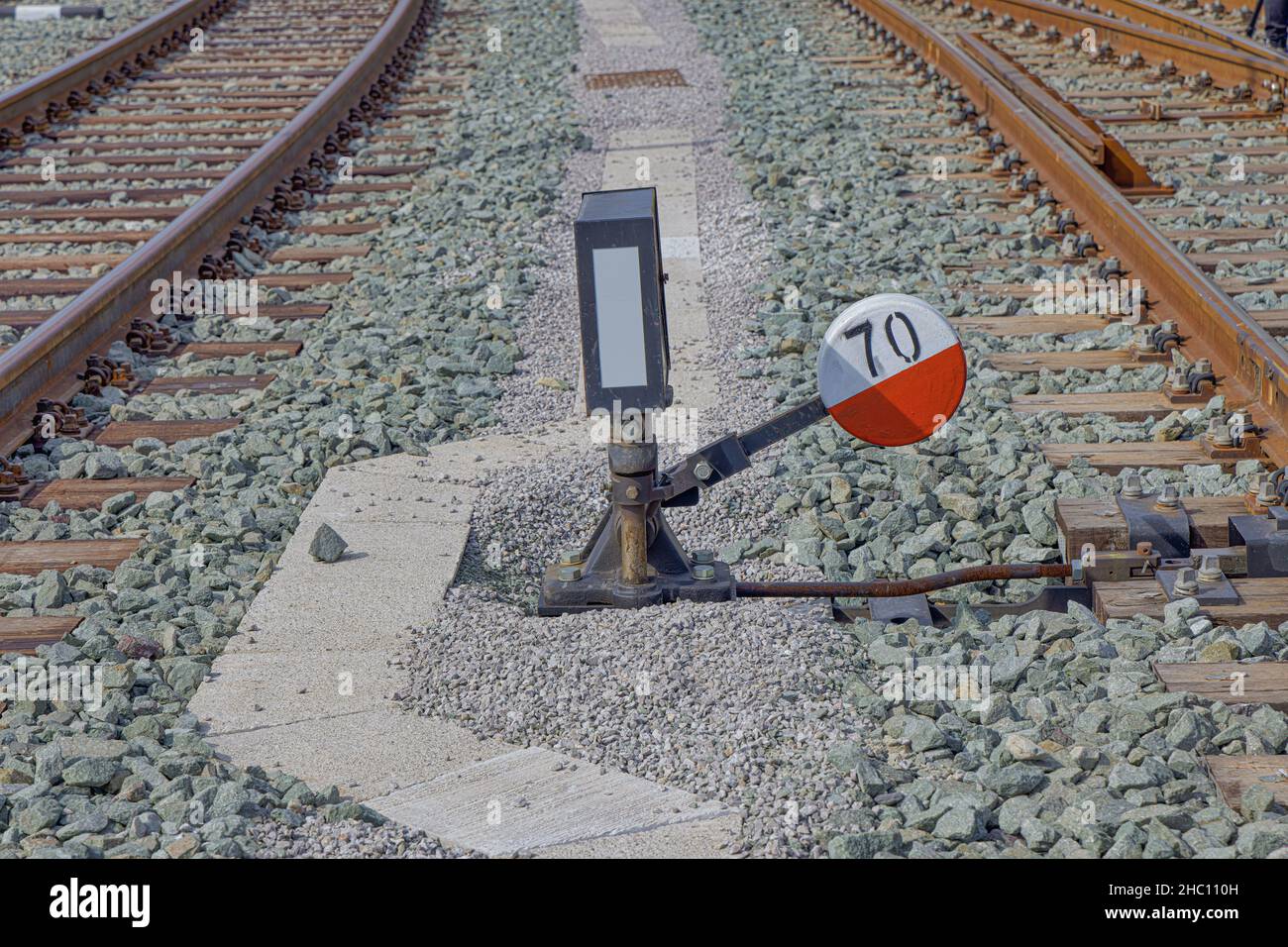 Railroad track switch and horizon hi-res stock photography and images ...