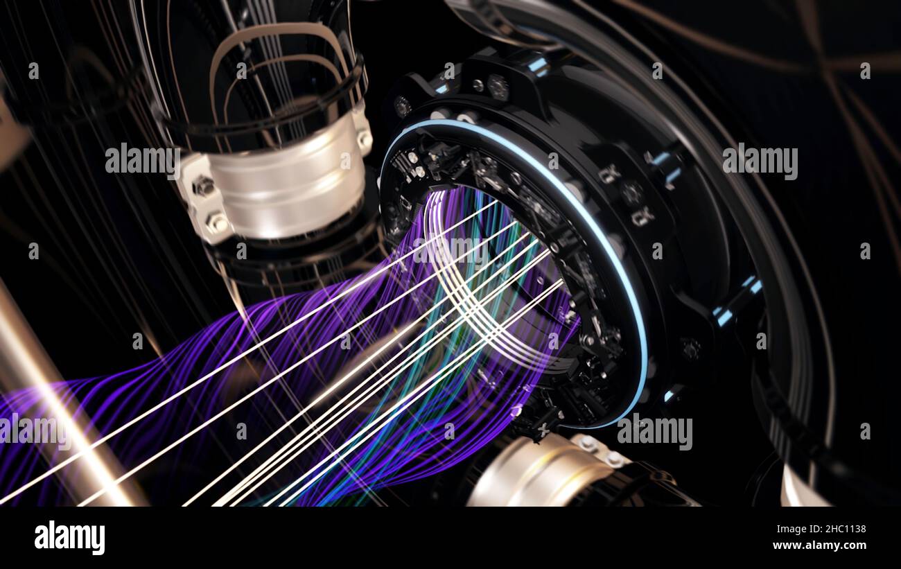 Abstract 3d animation rotating metal hi-res stock photography and ...
