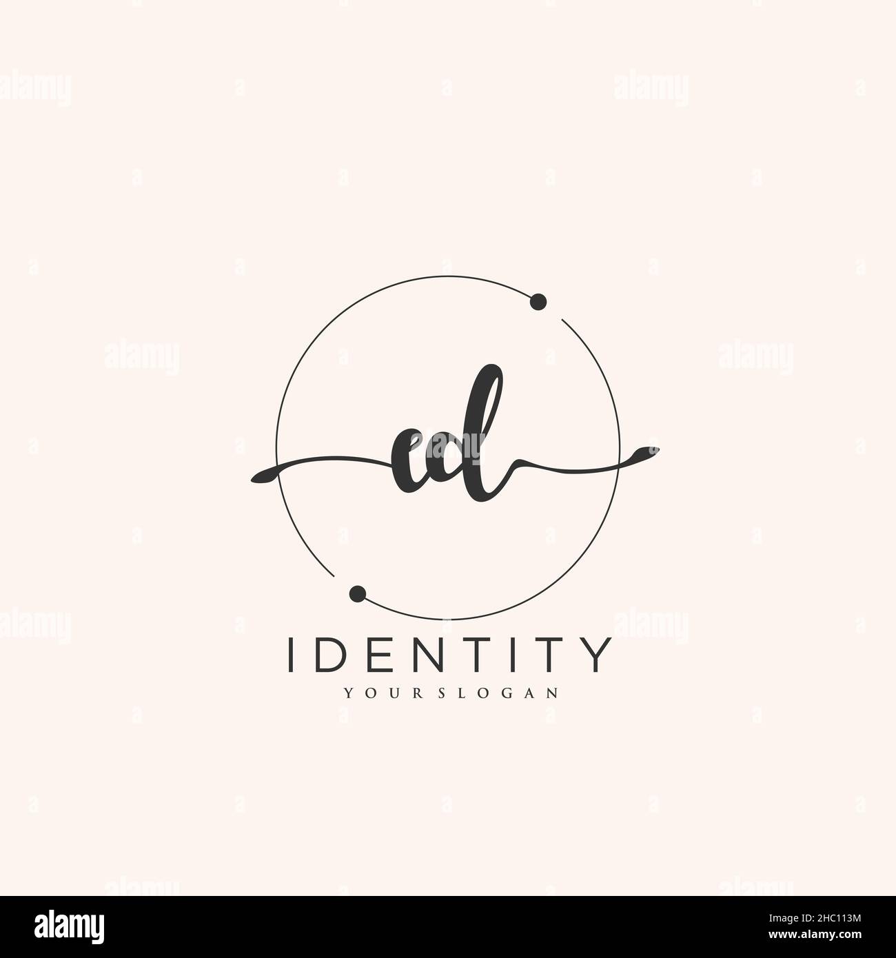 ED Handwriting logo vector art of initial signature, wedding, fashion ...