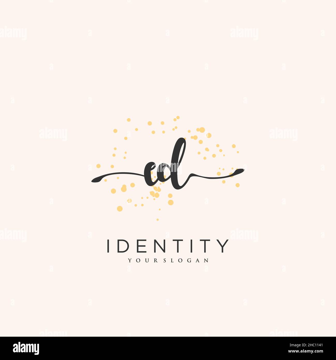 ED Handwriting logo vector art of initial signature, wedding, fashion ...