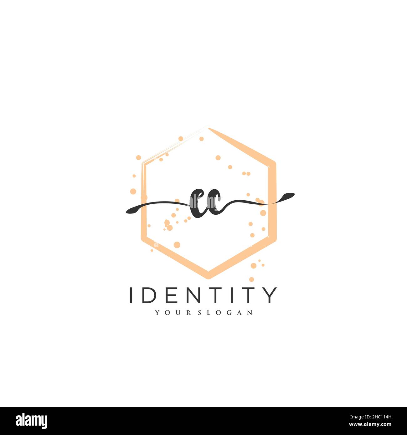 EC Handwriting logo vector art of initial signature, wedding, fashion ...