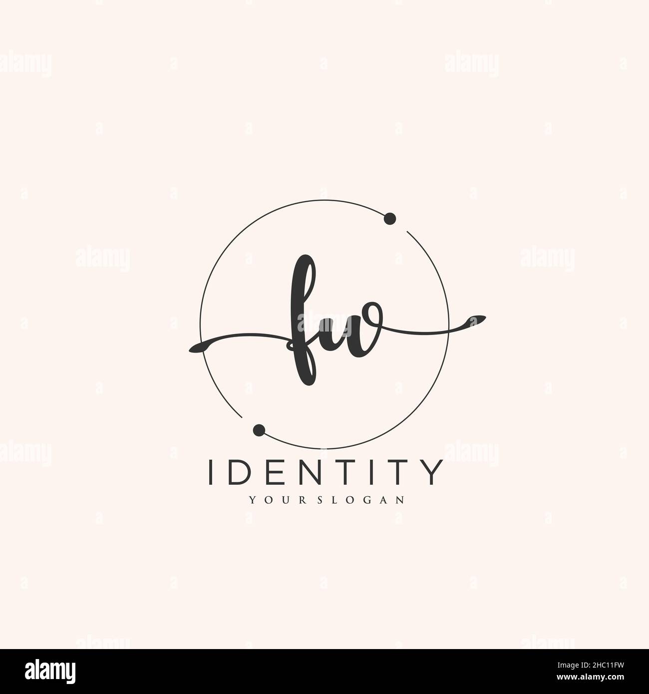 FW Handwriting logo vector art of initial signature, wedding, fashion ...