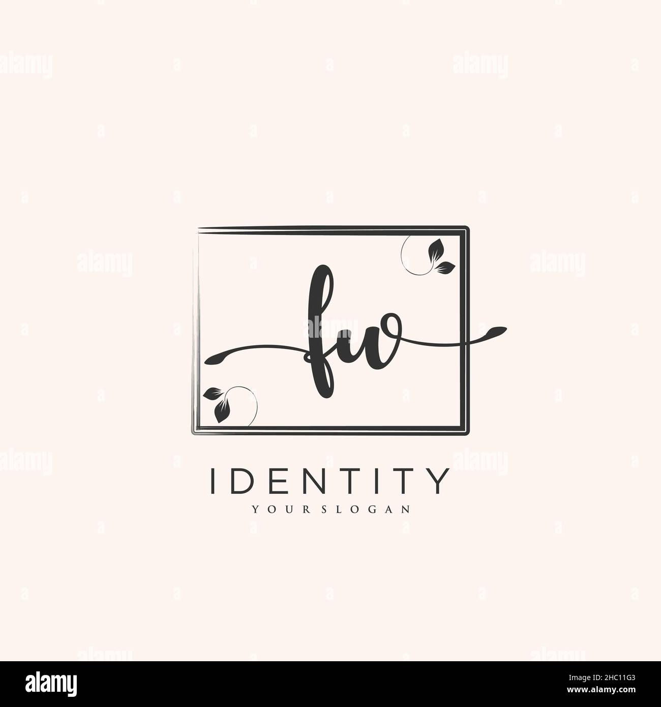FW Handwriting logo vector art of initial signature, wedding, fashion ...