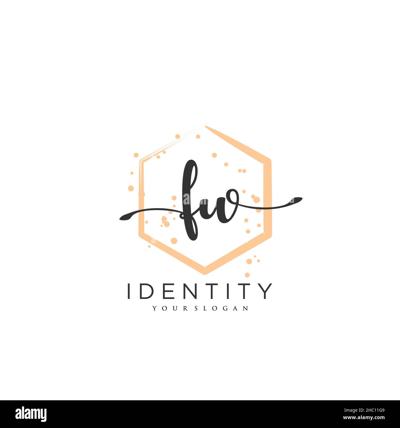 FW Handwriting logo vector art of initial signature, wedding, fashion ...