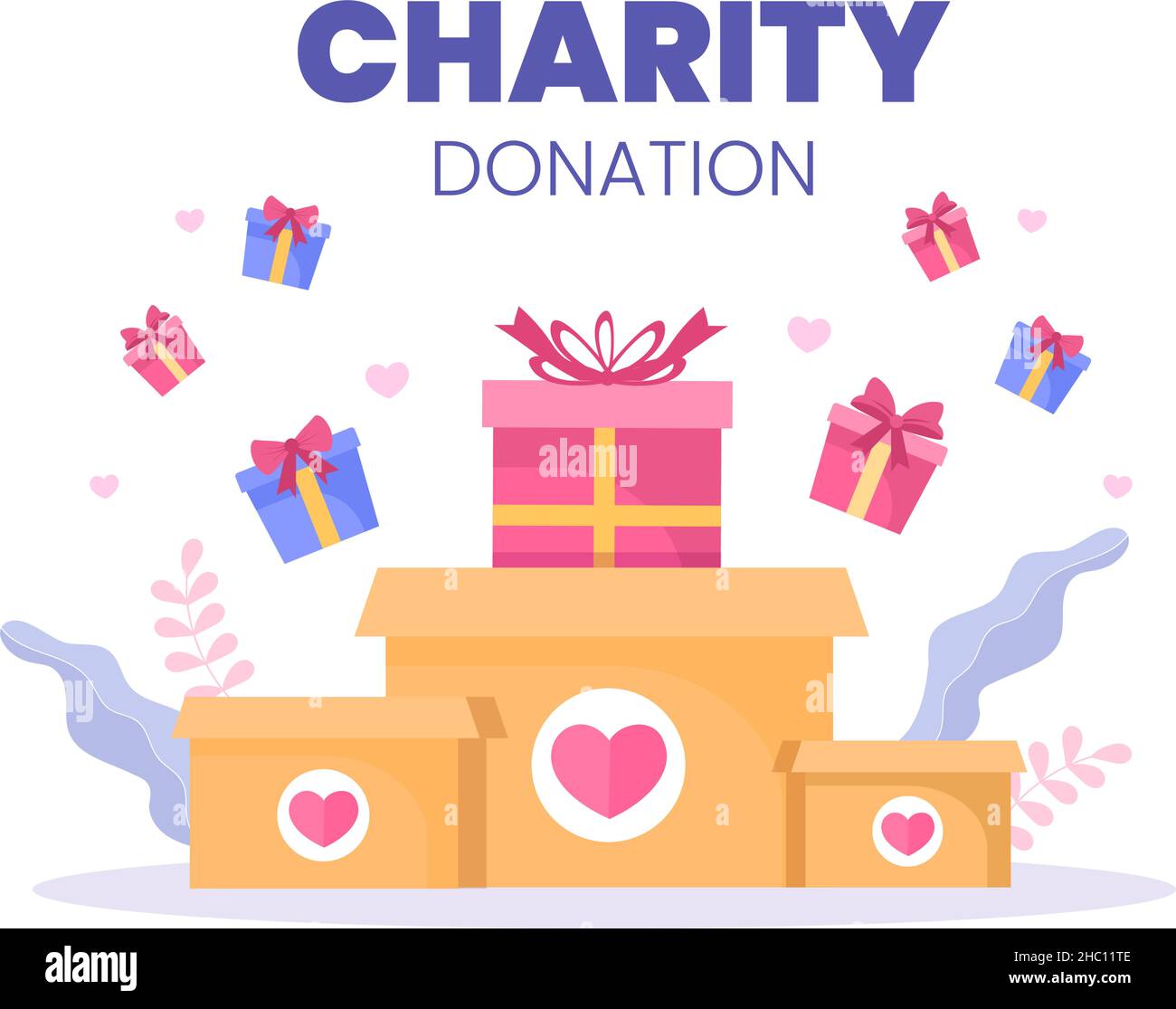 Fundraising poster illustration Cut Out Stock Images & Pictures - Alamy