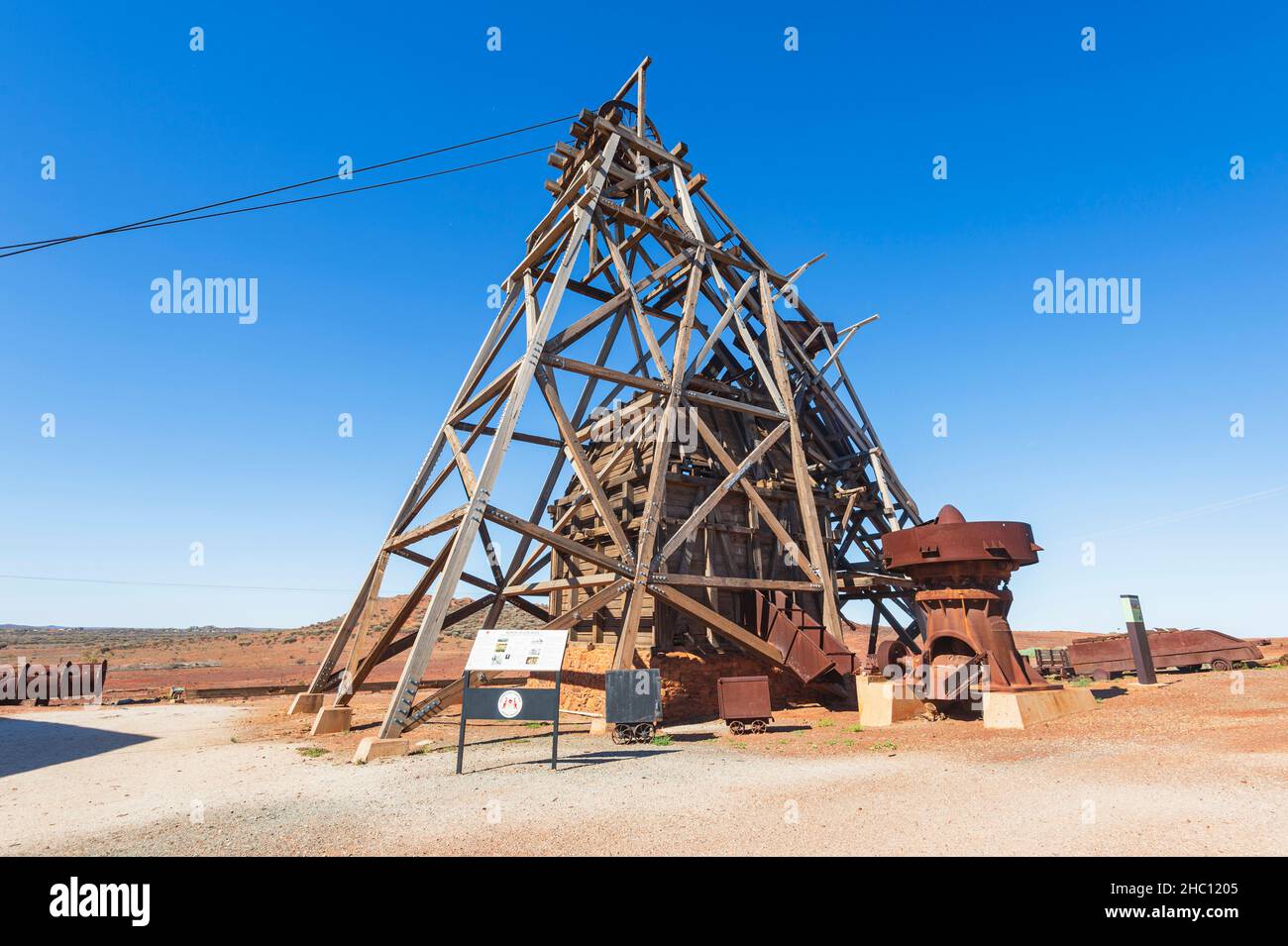 Sons of Gwalia Headframe and Winder Engine on display at Gwalia Museum ...
