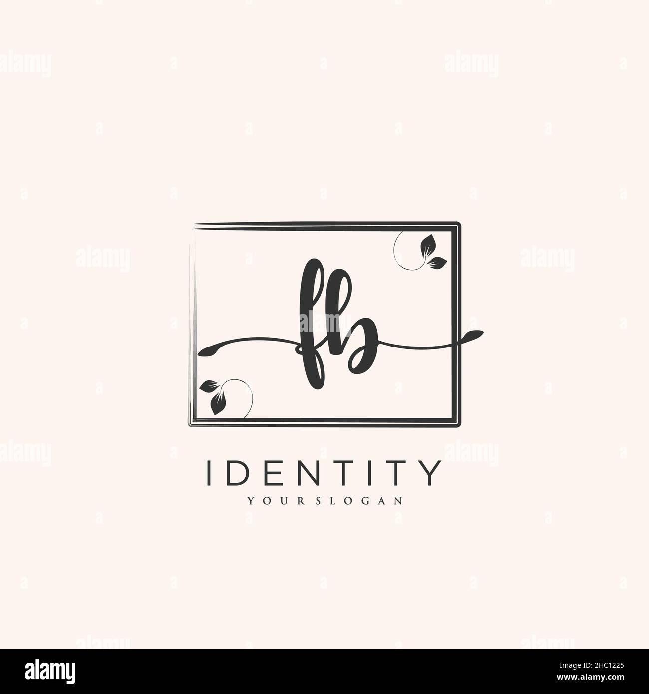 FB Handwriting logo vector art of initial signature, wedding, fashion ...