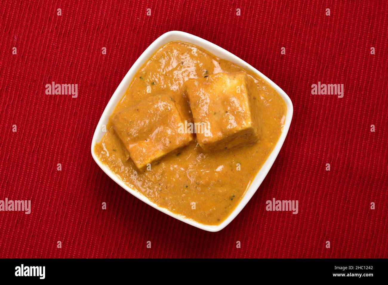 Top View of Shahi Paneer in Serving Size Bowl Stock Photo - Alamy