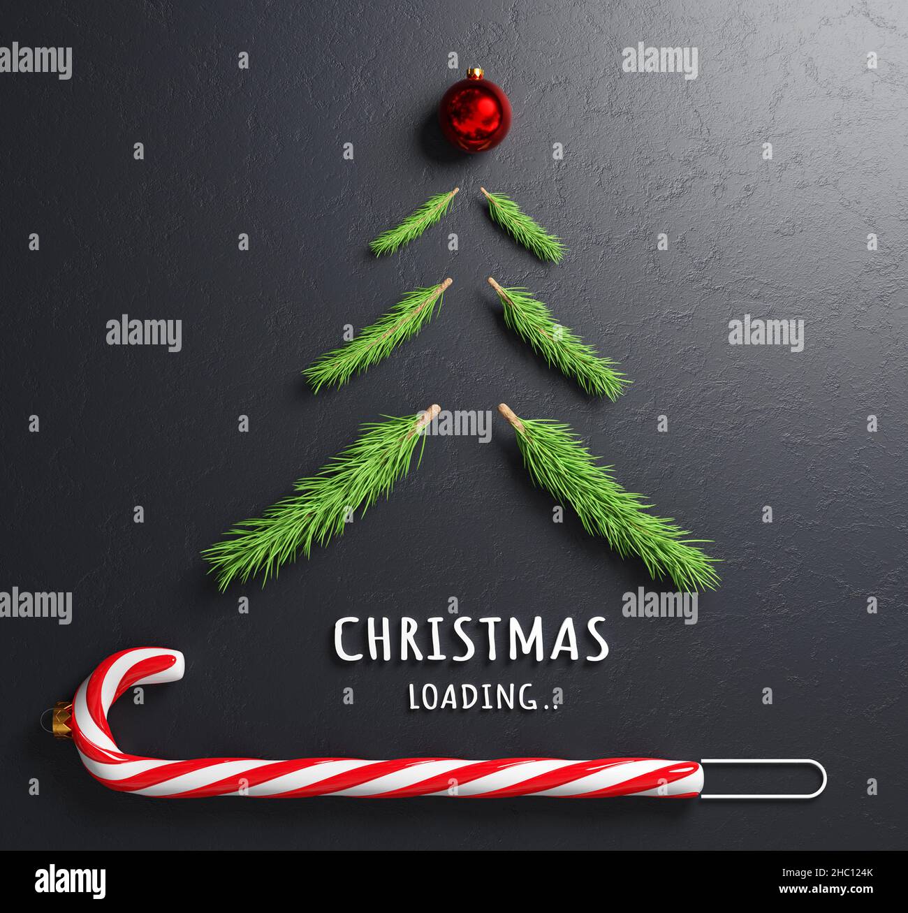 Christmas loading. Waiting for the new year holiday concept. 3d ...