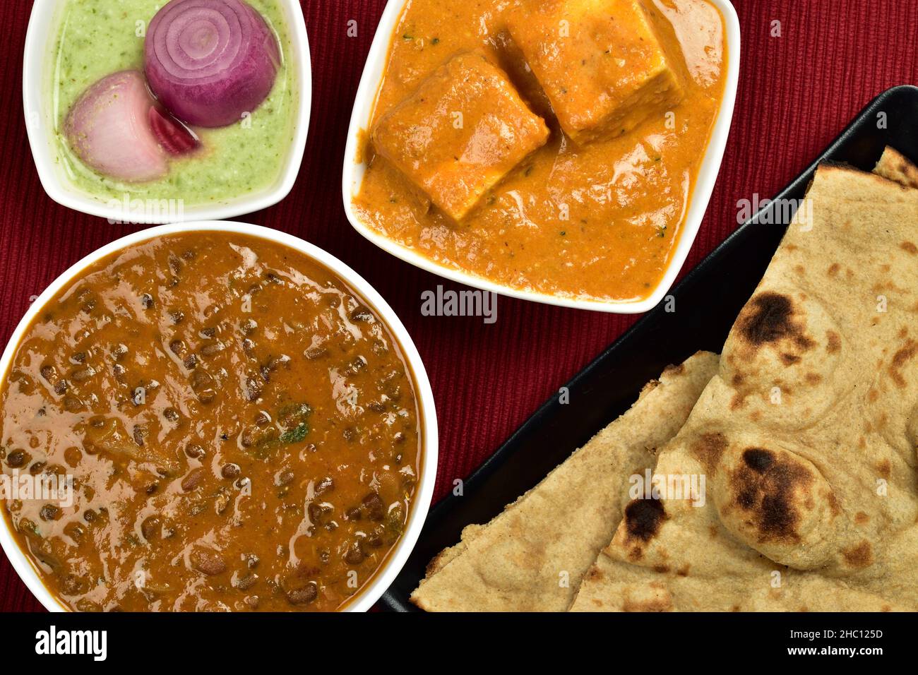 Closeup of Indian Main Course Food Background Stock Photo - Alamy