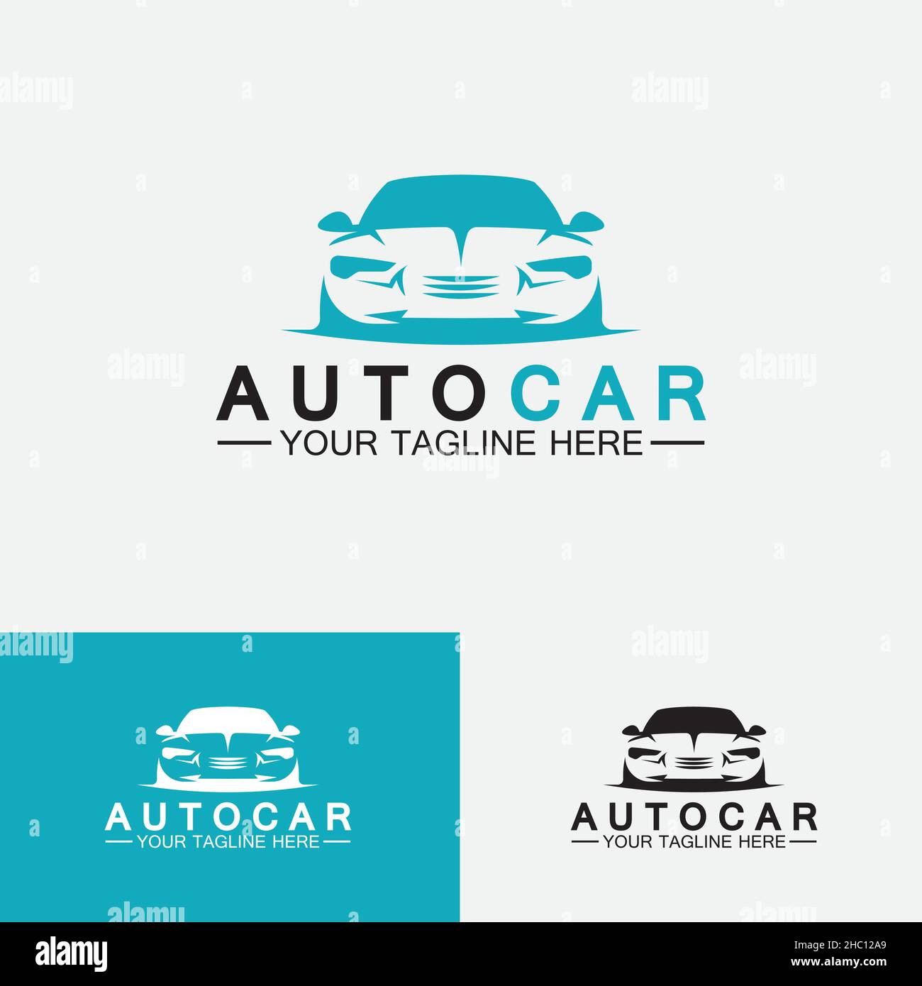 Auto car logo design with concept sports car vehicle icon silhouette ...