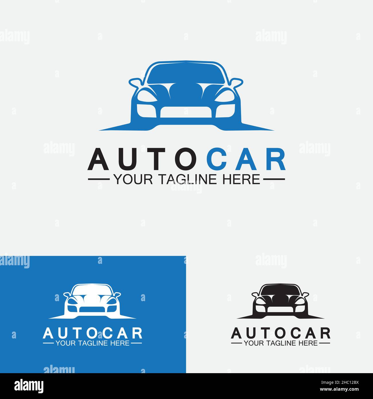 Auto car logo design with concept sports car vehicle icon silhouette ...