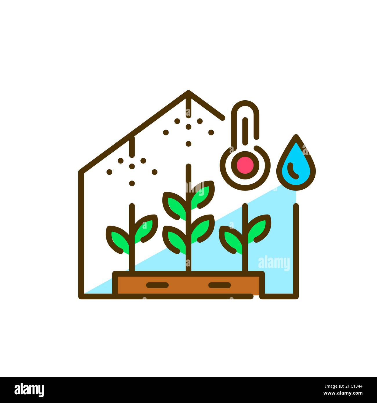 Greenhouse using smart farming control of humidity and temperature ...