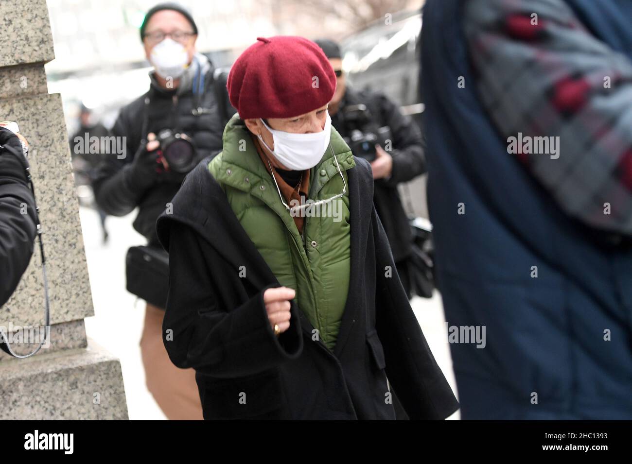 Isabel Maxwell is seen arriving at the New York City Federal Courthouse ...