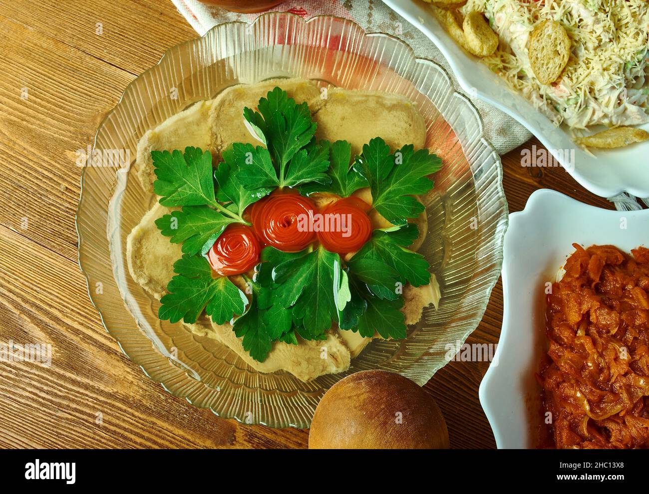 Swedish Jellied Veal kalvsylta . Scandinavian Christmas cuisine ...