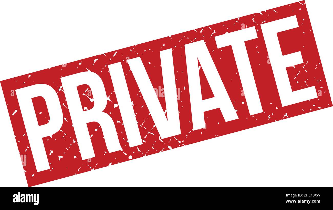 Private Rubber Stamp. Red Private Rubber Grunge Stamp Seal Vector ...