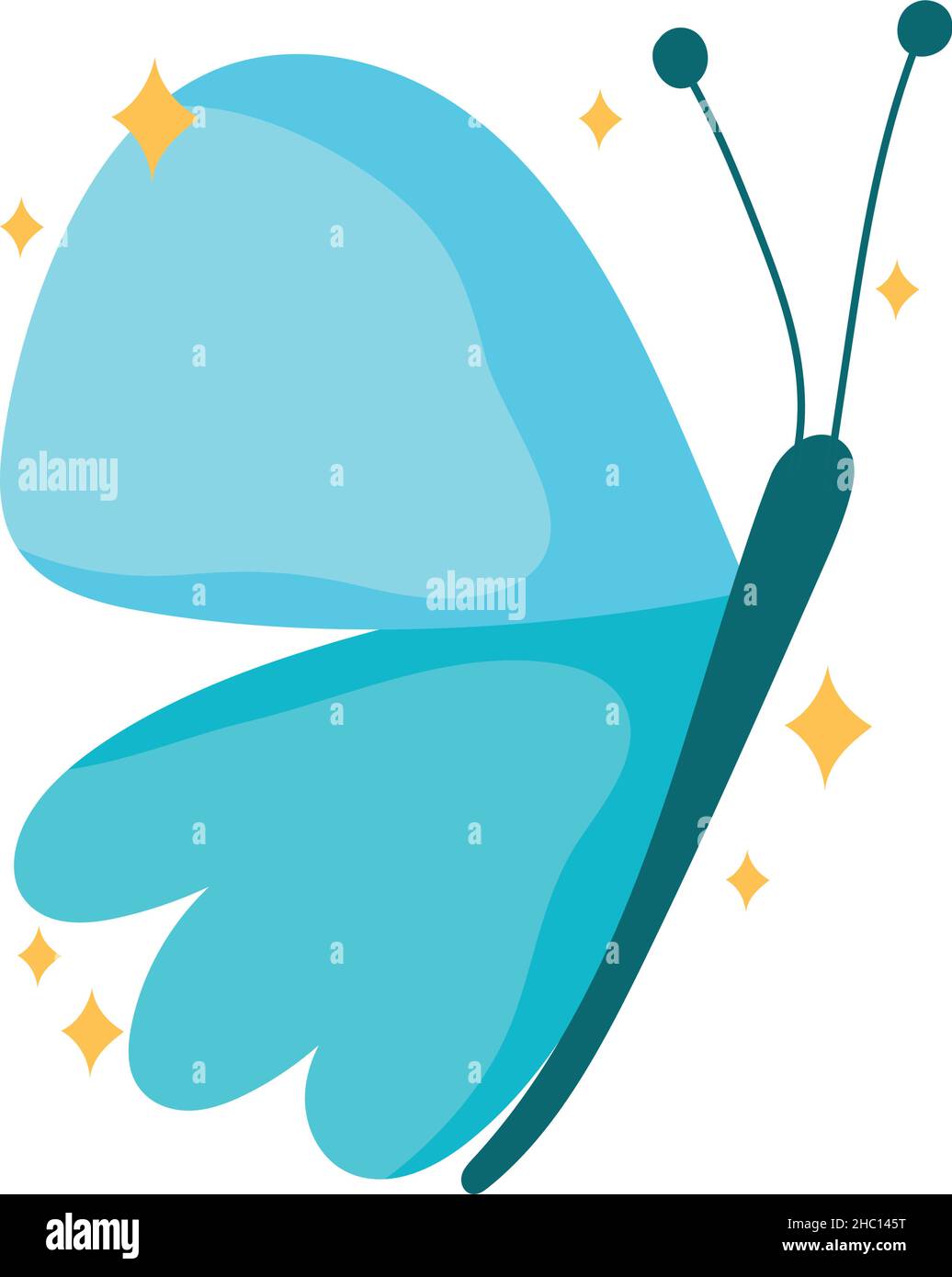 blue butterfly icon Stock Vector Image & Art - Alamy
