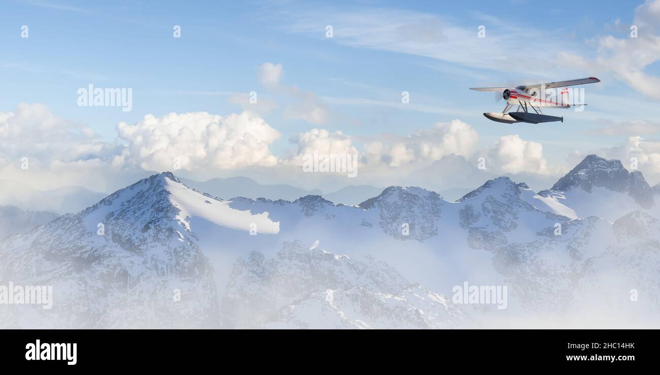 Seaplane flying over rocky hi-res stock photography and images - Alamy