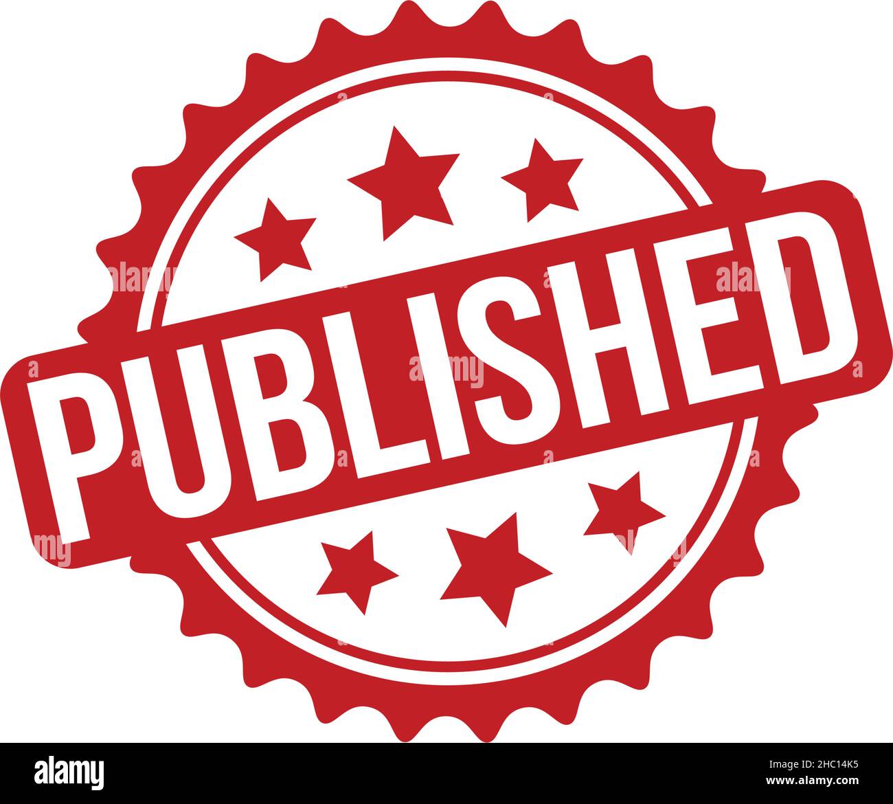 Published Rubber Stamp. Red Published Rubber Grunge Stamp Seal Vector ...