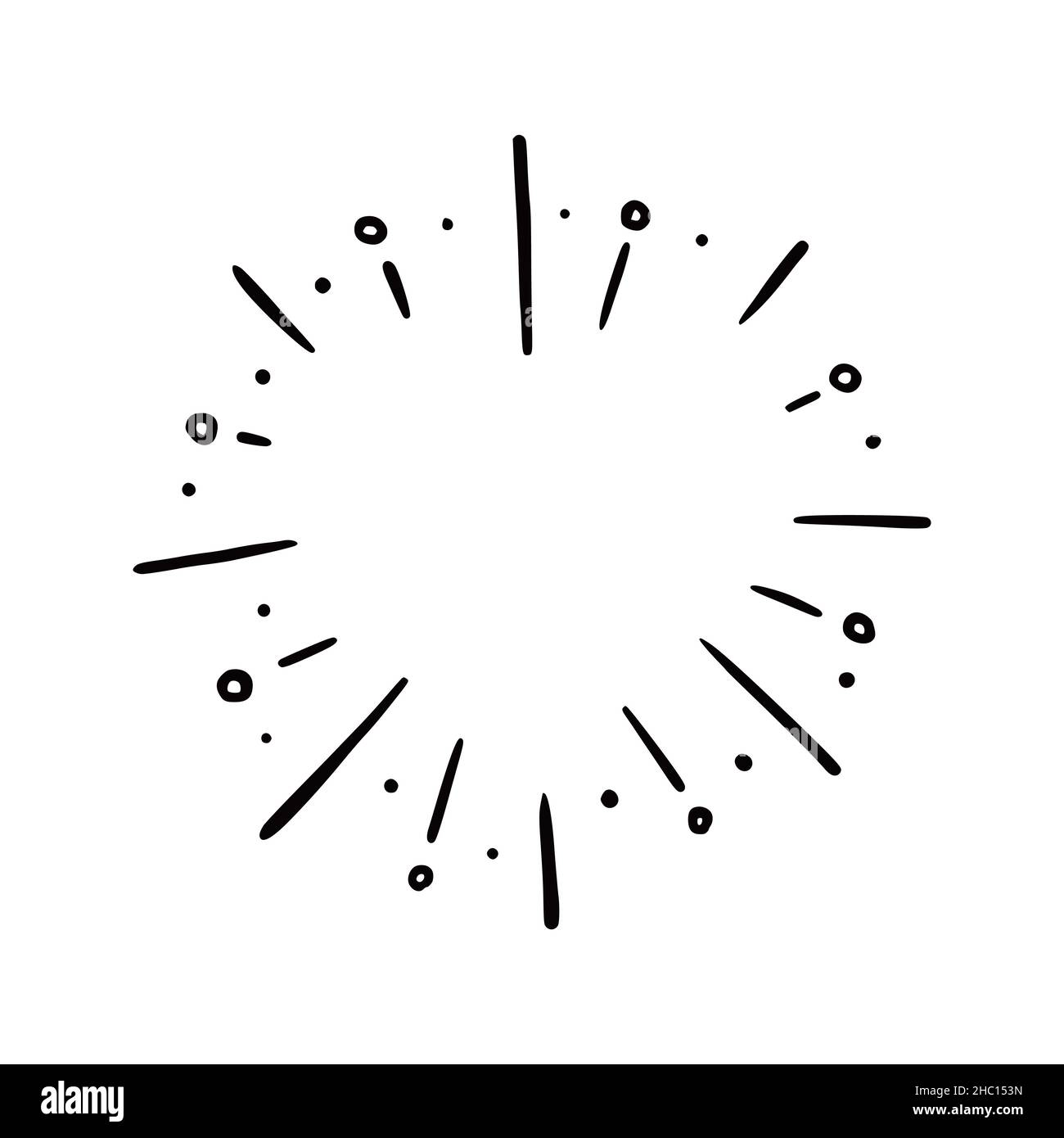 Heart shape burst. Hand drawn sketch style. Heart vector illustration ...