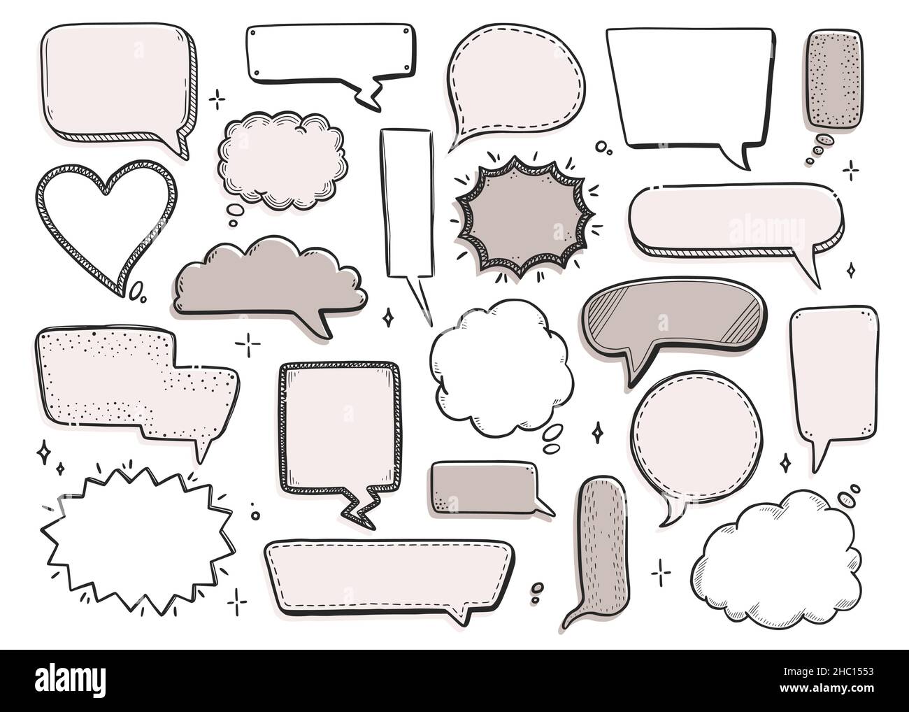 Chat pattern set hand Cut Out Stock Images & Pictures - Alamy