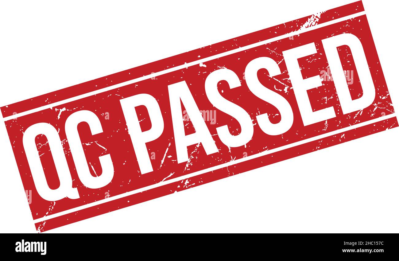 QC Passed Rubber Stamp. Red QC Passed Rubber Grunge Stamp Seal Vector ...