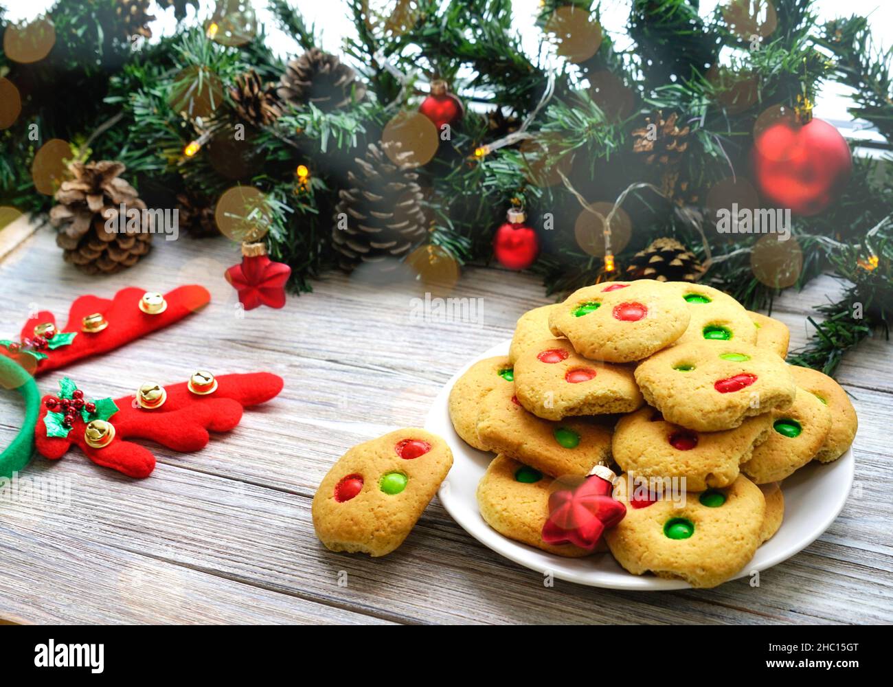 Christmas baking. Ginger dough for gingerbread, gingerbread men, stars ...