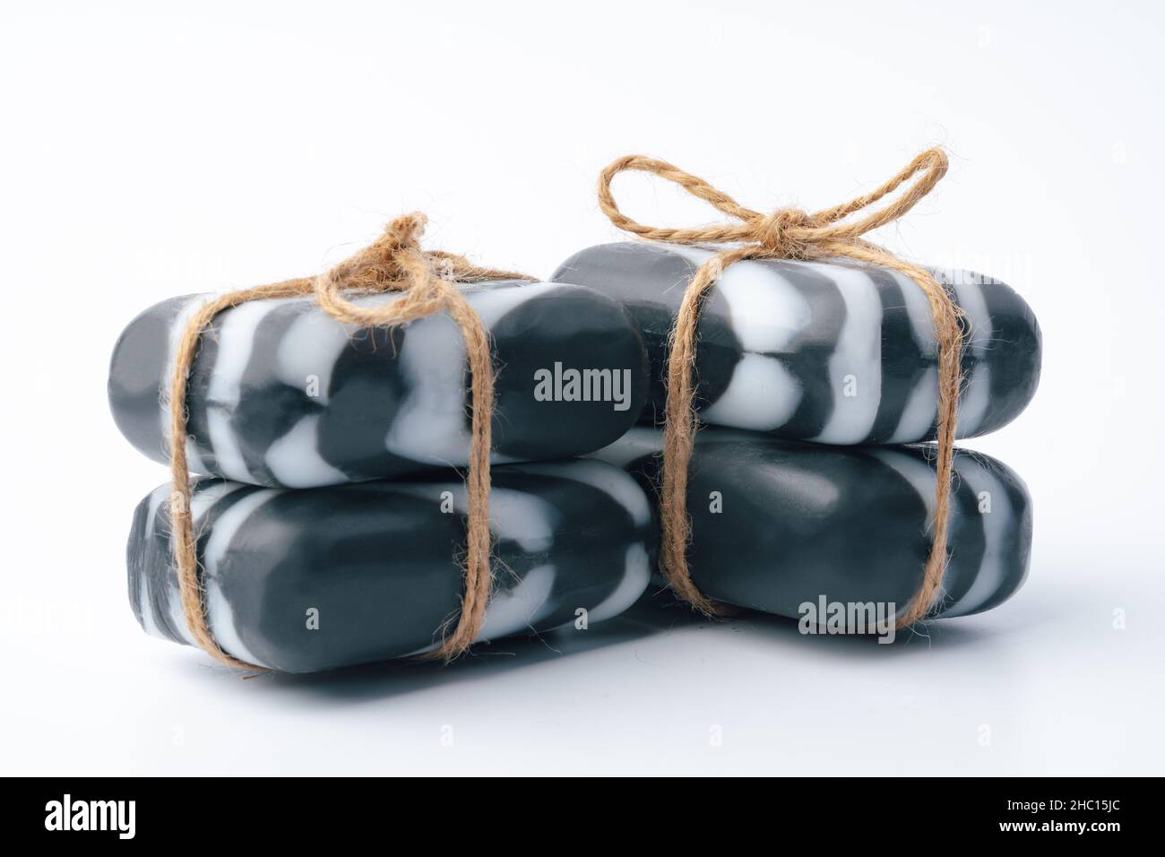 Stack of soap bars on white background Stock Photo - Alamy