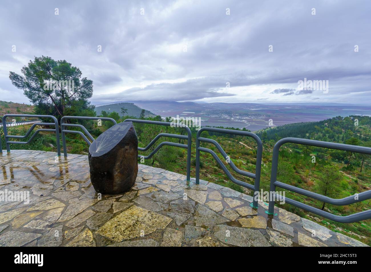 Gilboa, Israel - December 20, 2021: View of Hido observation point on ...