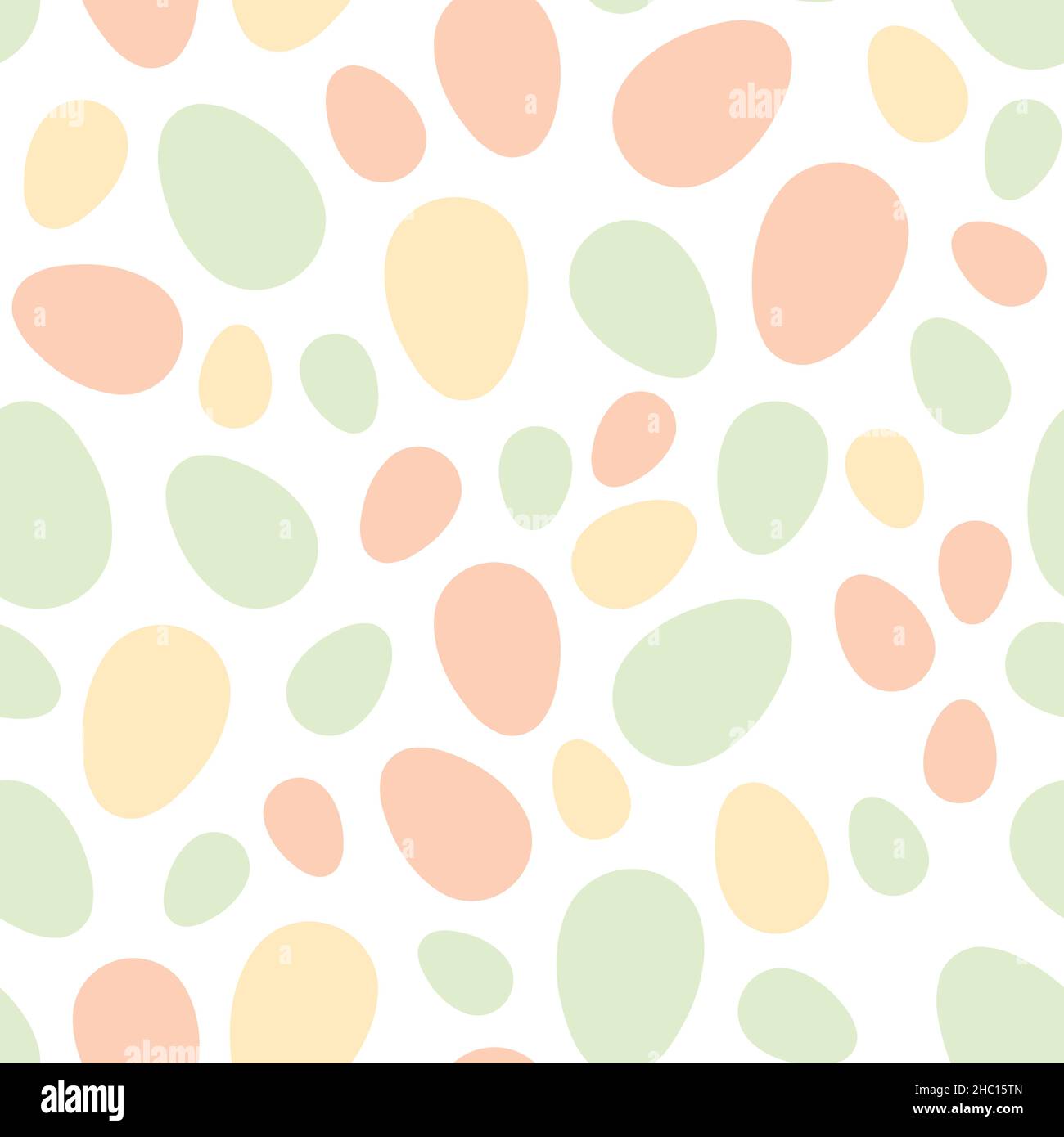 Happy Easter seamless pattern with colorful eggs on white background ...