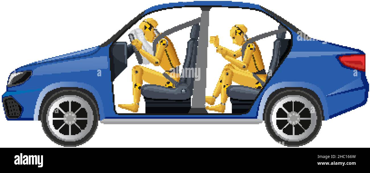 Crash test dummy in a car illustration Stock Vector Image & Art - Alamy