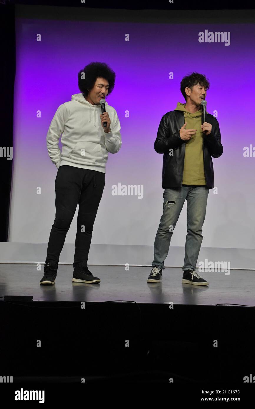 (L-R)Japanese comedy duo Total Ten Bosch, Kensuke Fujita and Tomohiro ...