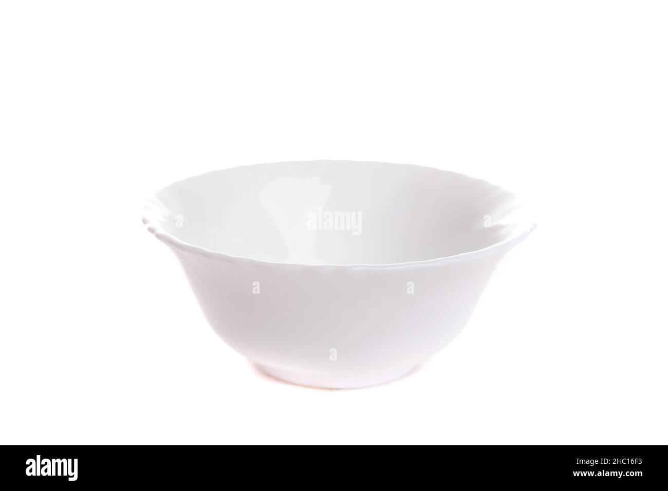 empty white bowl salad bowl on white background Stock Photo - Alamy