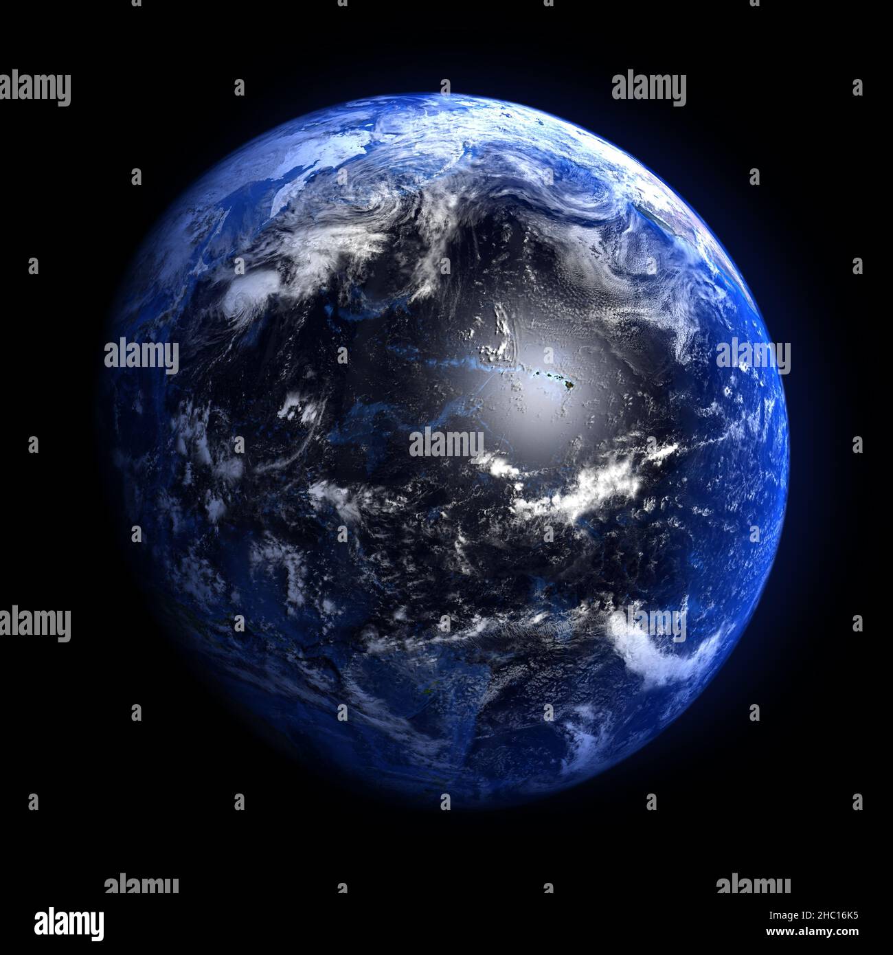 Earth from space showing the Pacific ocean. Elements of this image ...