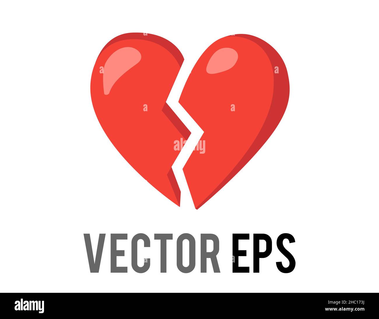 Sad broken heart cartoon illustration hi-res stock photography and ...