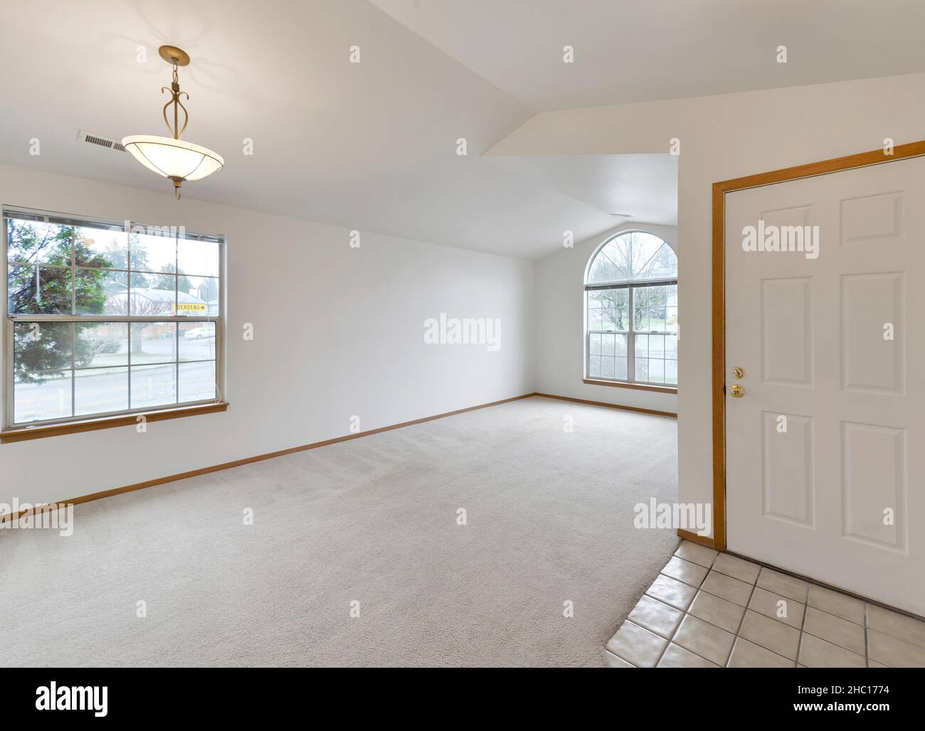 Modern residential empty living room interior Stock Photo - Alamy