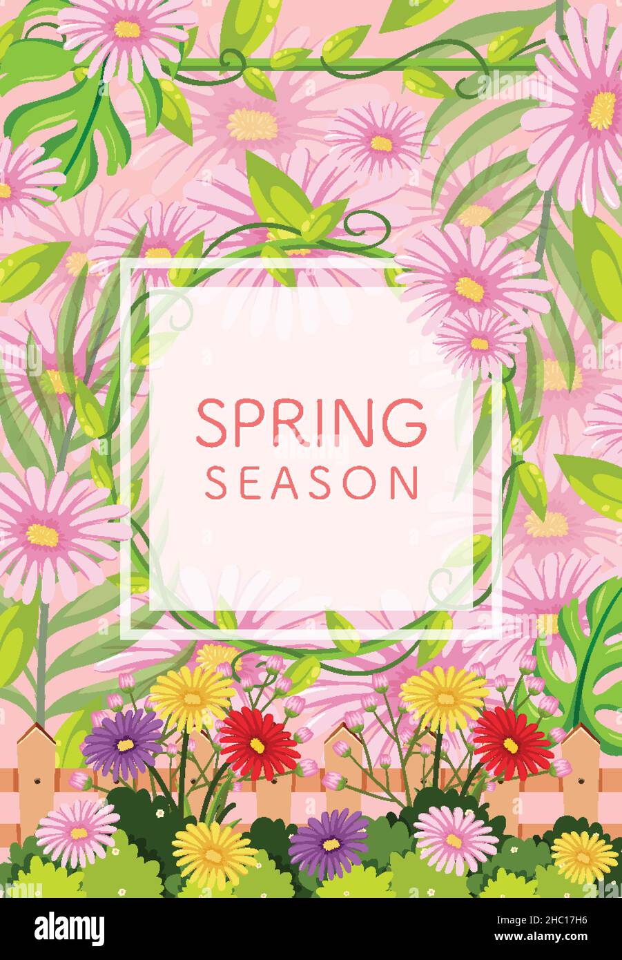 Spring Season Typographic Poster illustration Stock Vector Image & Art ...