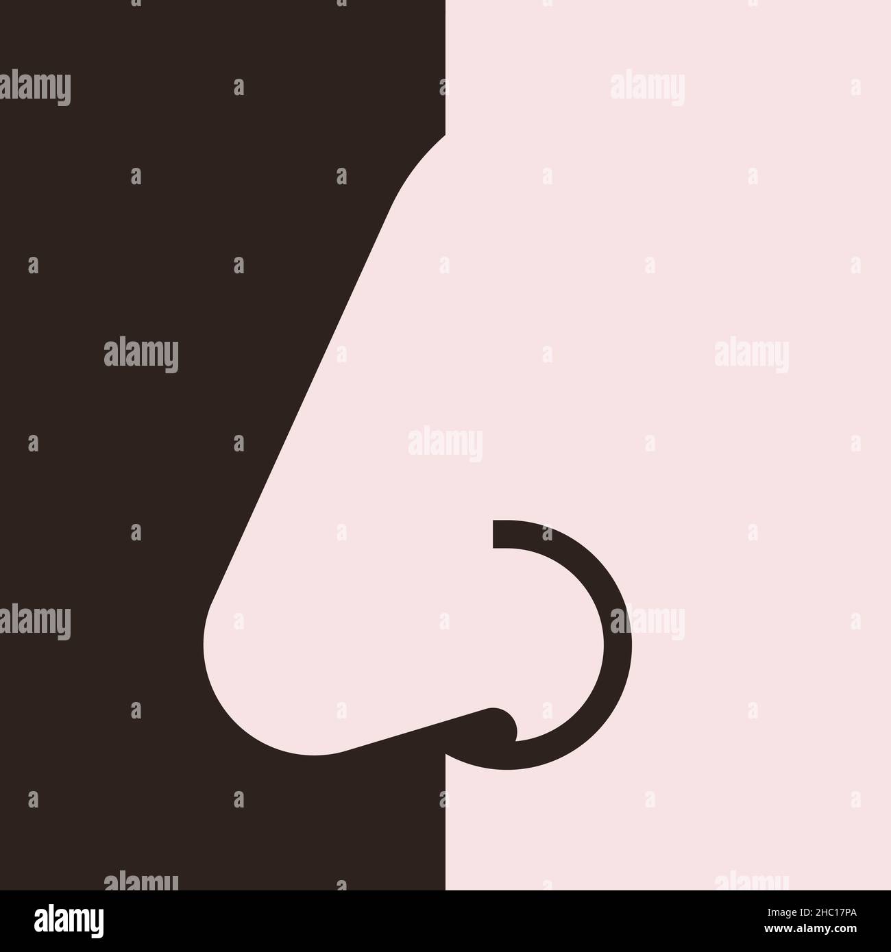 Nose outline hi-res stock photography and images - Alamy