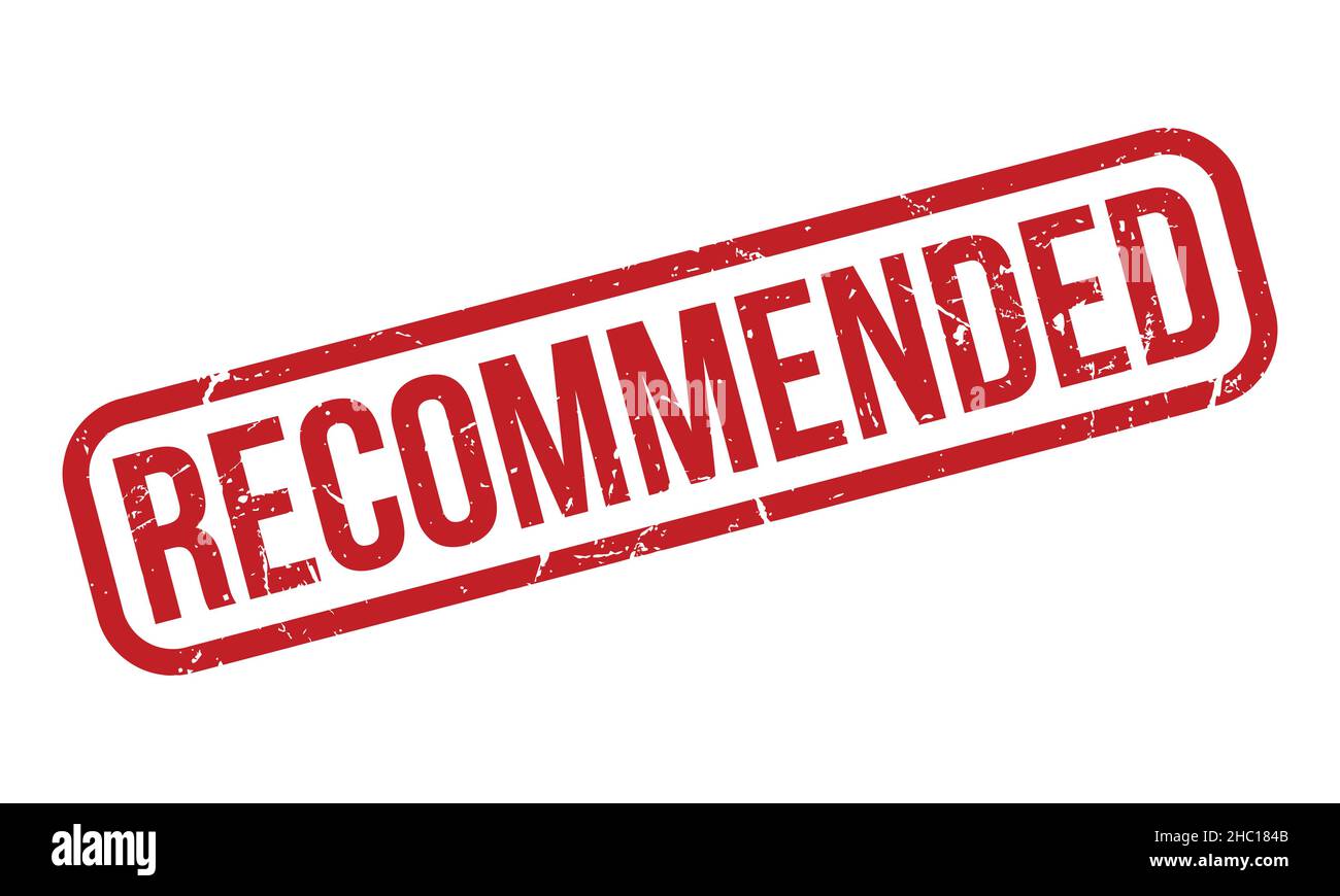 Recommended Rubber Stamp. Red Recommended Rubber Grunge Stamp Seal ...