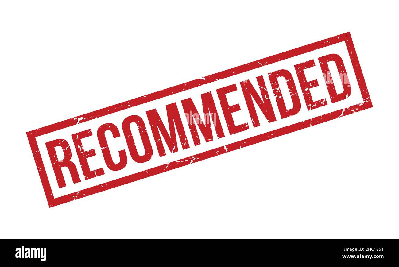 Recommended Rubber Stamp. Red Recommended Rubber Grunge Stamp Seal ...